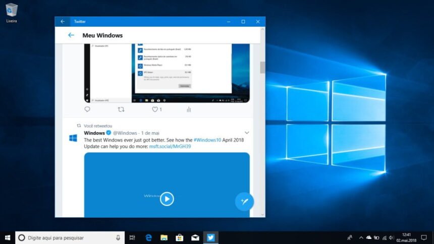 Novo app do Twitter para Windows 10 disponível na Microsoft Store