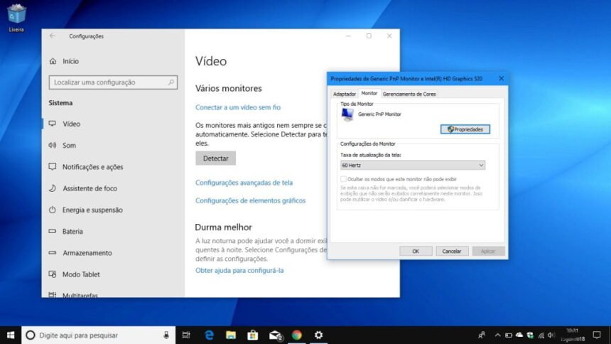 Como Alterar A Taxa De Atualização Da Tela No Windows 11 10