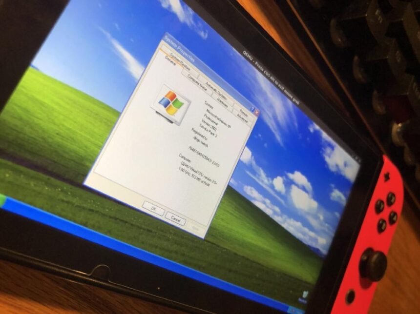 Usuário do reddit conseguiu instalar o Windows XP no Nintendo Switch