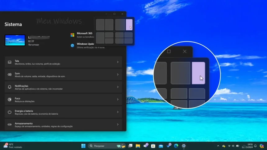 Como dividir a tela do PC com Windows 10/11