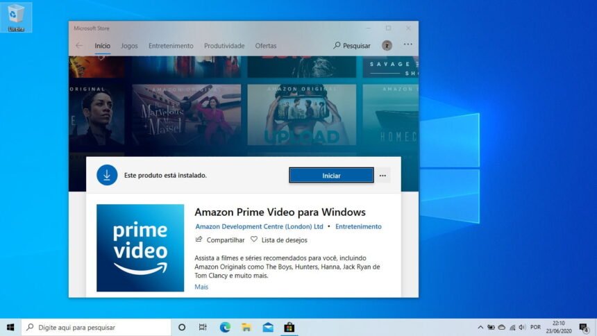 Amazon Prime Video para Windows 10 disponível na Microsoft Store