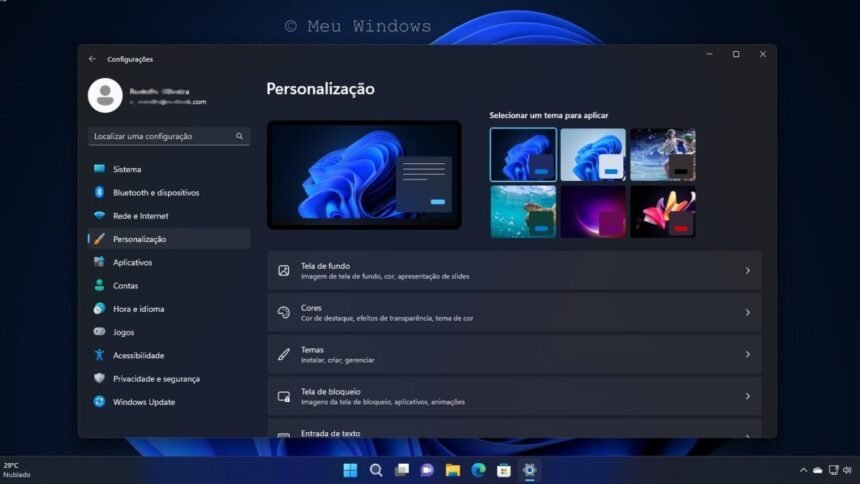 Como excluir temas no Windows 11